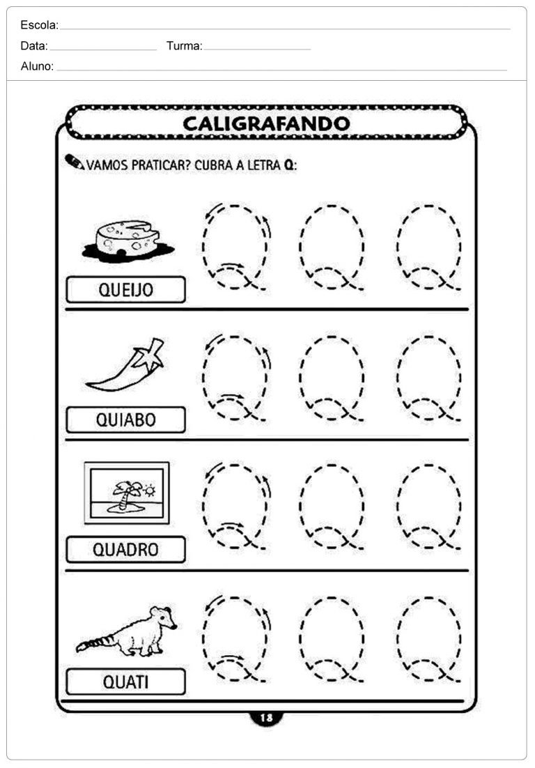 imprimir-atividade-de-caligrafia-letra-Q – Educação e Transformação