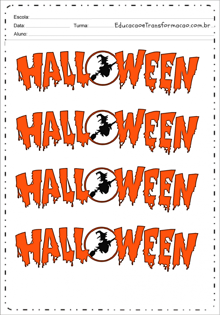 Atividades Dia das Bruxas - Halloween para Imprimir: Series Iniciais.