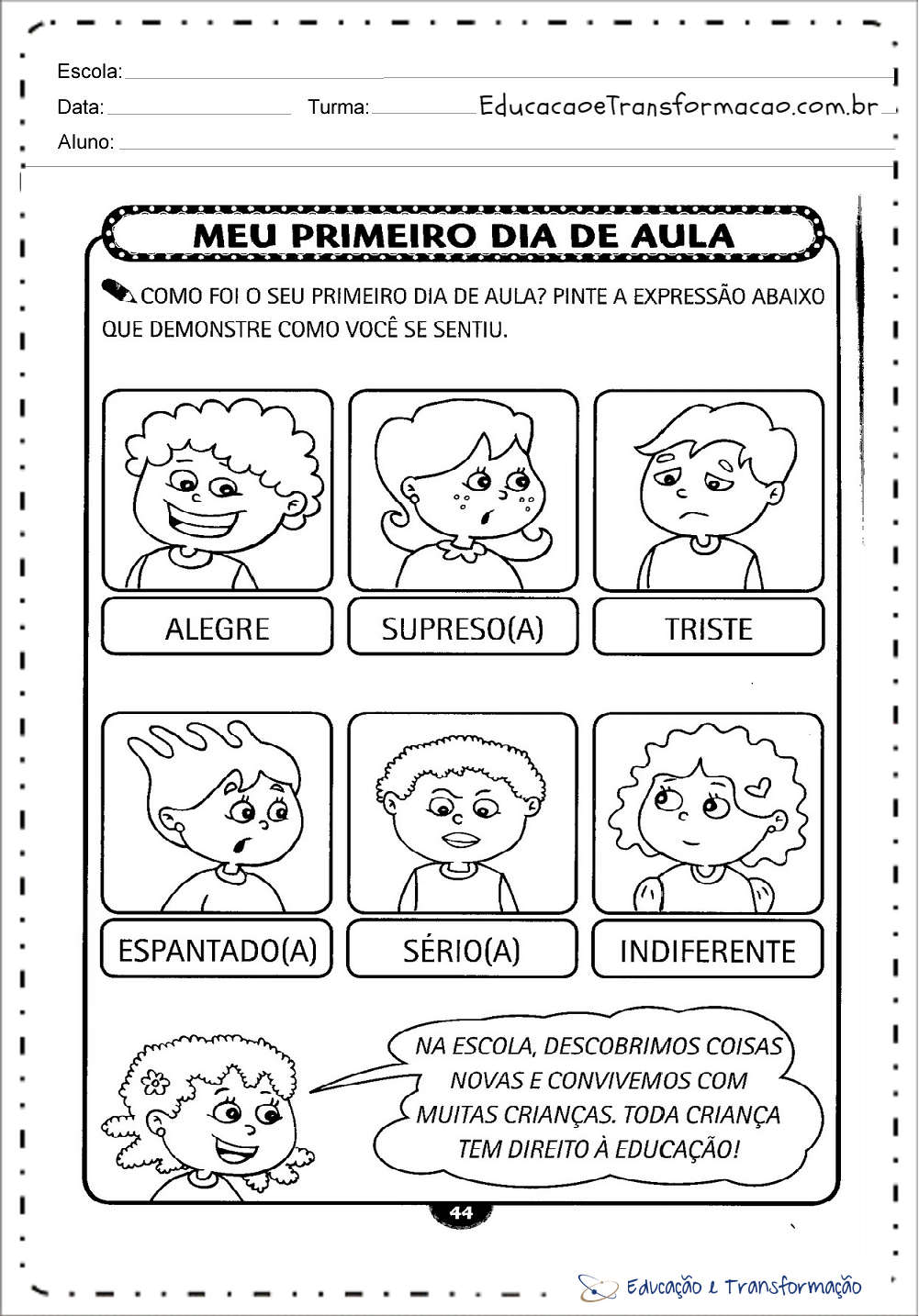 Atividade Para O Primeiro Dia De Aula 4 Ano - Image to u Atividade Para O Primeiro Dia De Aula 4 Ano - Image to u