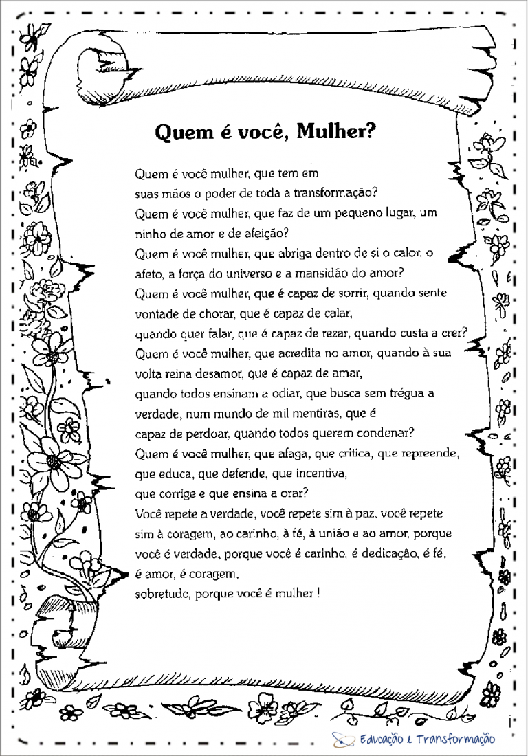 Atividades Dia da Mulher ou Dia Internacional da Mulher - 8 de Março Atividades Dia da Mulher ou Dia Internacional da Mulher - 8 de Março