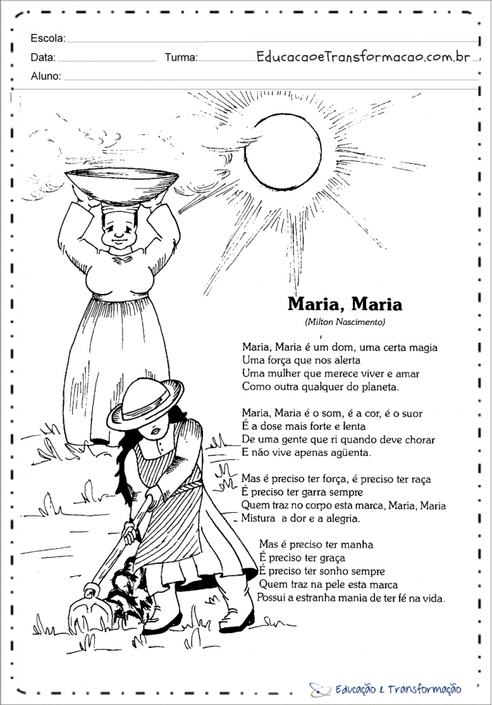 Letra da Música - Maria, Maria – Milton Nascimento – Educação e ...