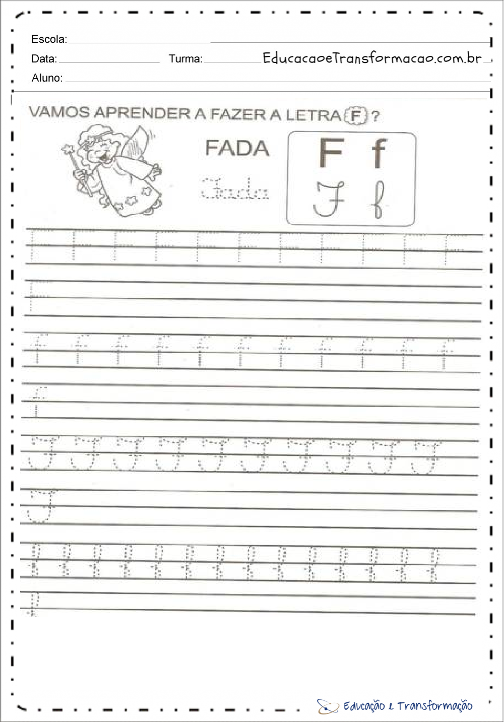Atividade Alfabeto Silabico Letra F Pontilhada Para Imprimir Gratis A50 Porn Sex Picture