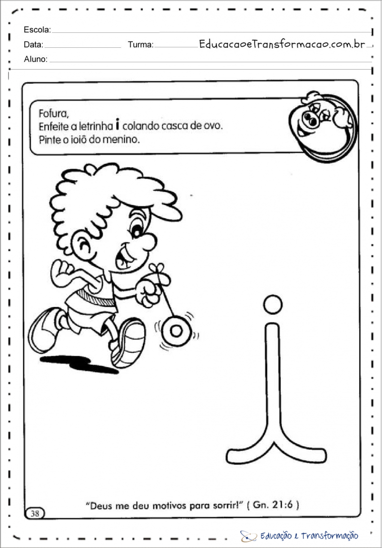 Atividades com a letra I para alfabetização - Atividades Educativas