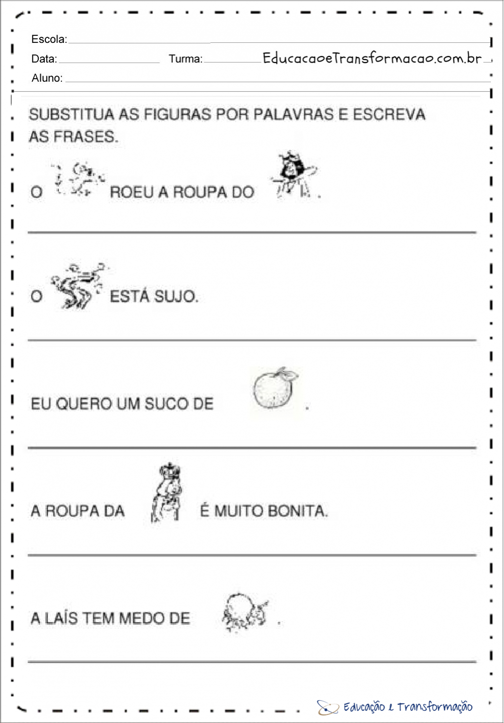 Atividades com a Letra R para alfabetização - Atividades Educativas