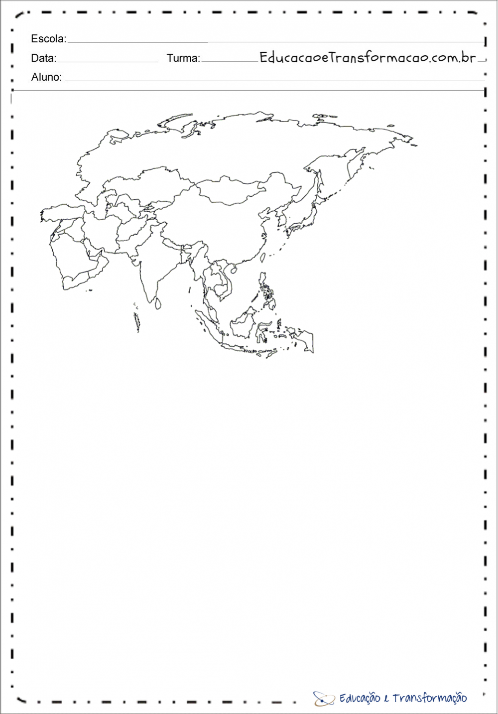 Mapa da Ásia: físico, politico, climas e divisão regional - Paises e ...