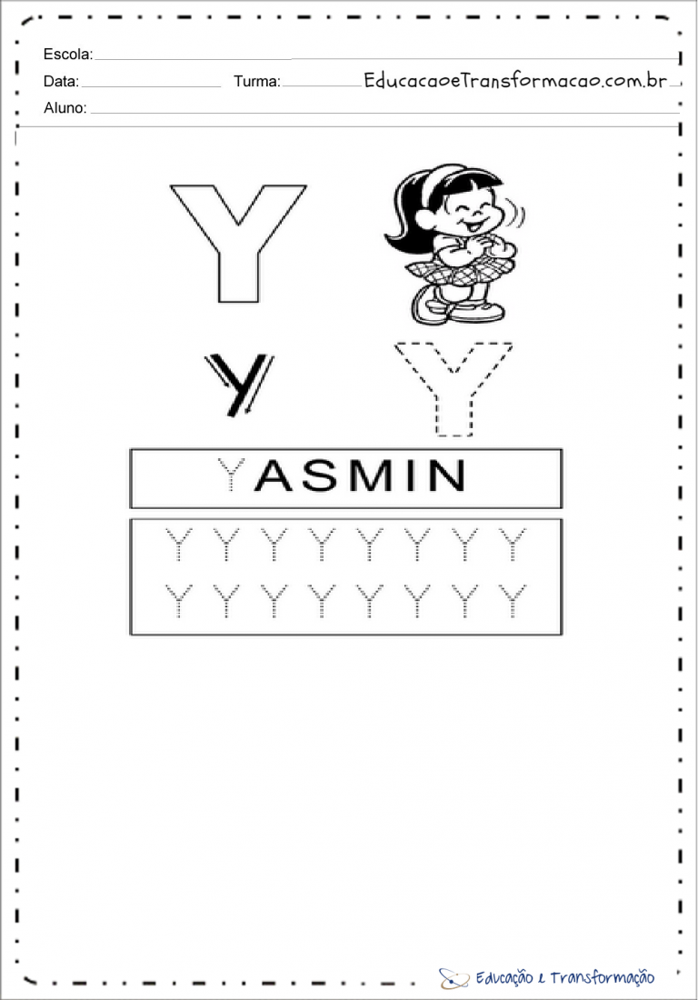 Atividades Educativas com a Letra Y - Para imprimir – Educação e ...