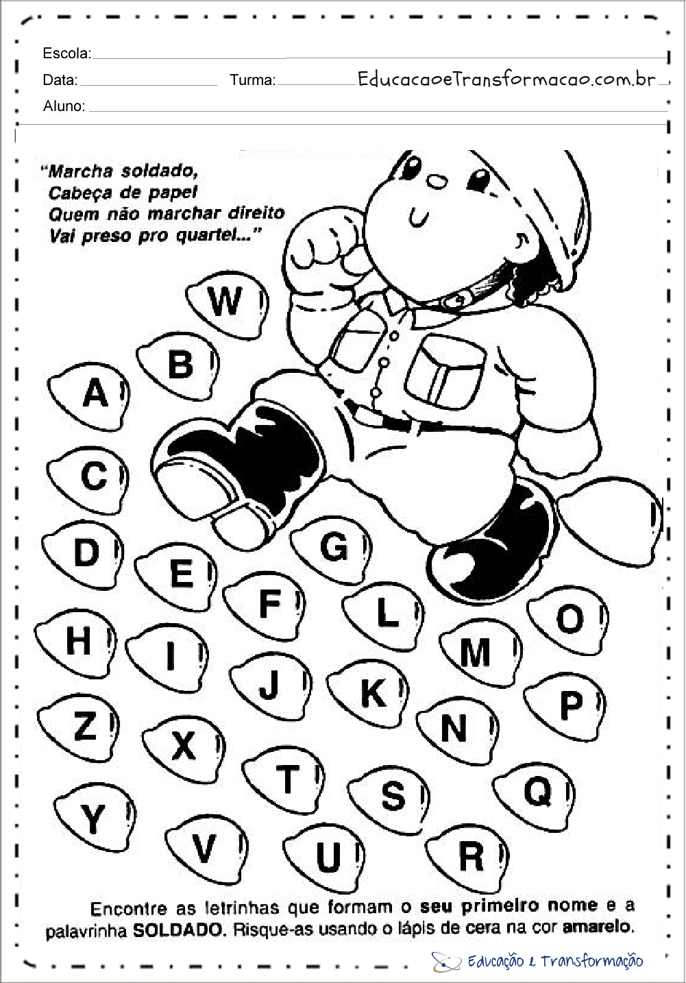Atividades semana da pátria educação infantil - Encontre as letrinhas ... Atividades semana da pátria educação infantil - Encontre as letrinhas ...