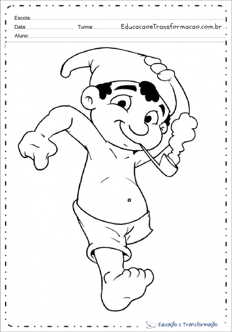 Desenhos do Saci Pererê para colorir e imprimir - Folclore Brasileiro