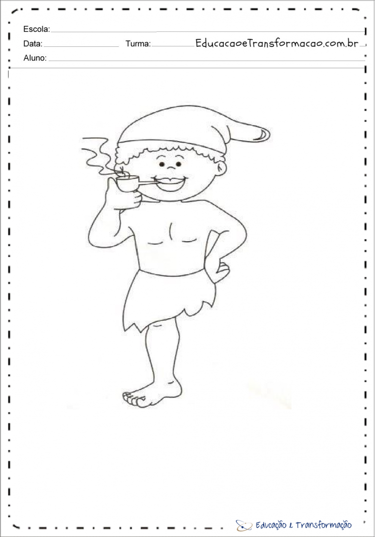 Desenhos do Saci Pererê para colorir e imprimir - Folclore Brasileiro