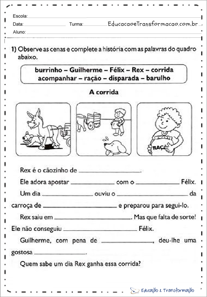 Atividades De História Para 1 Ano Complete Educação E Transformação